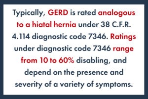 VA Disability Benefits and Ratings for GERD | CCK Law